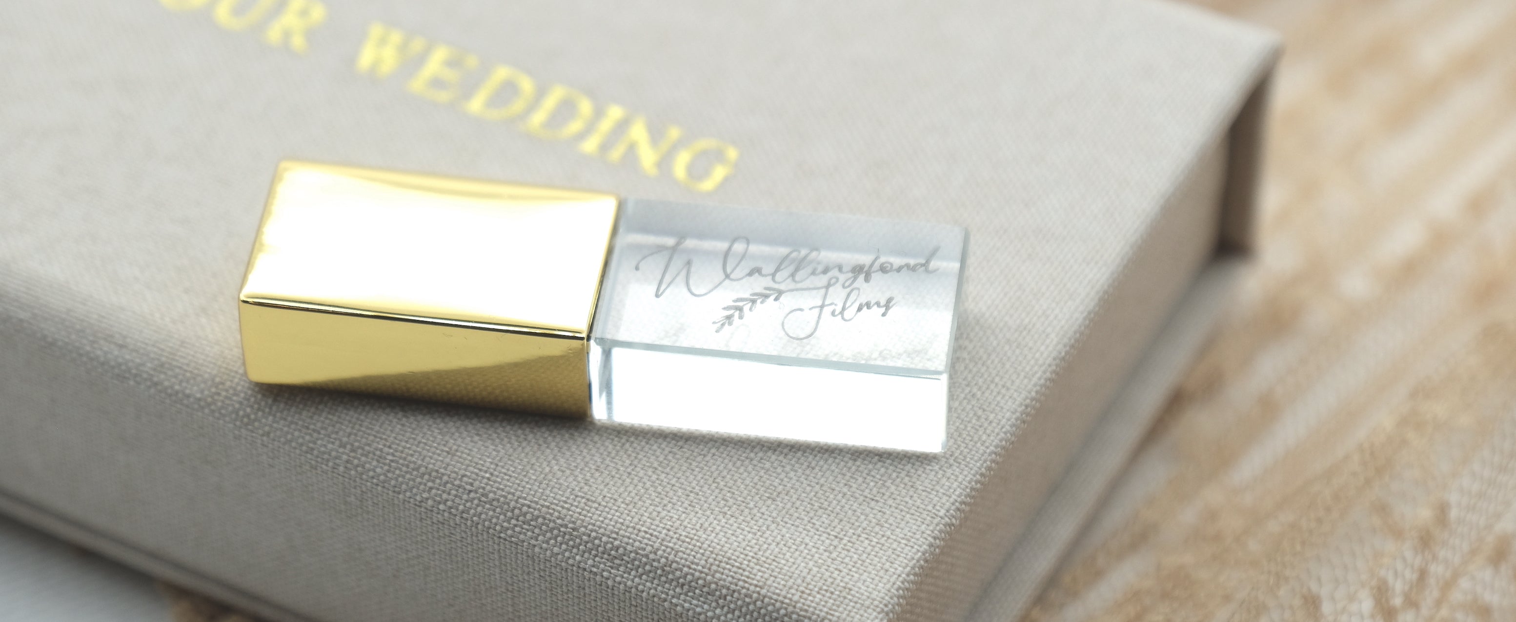 Glass USB + Linen Boxes – Knot Box